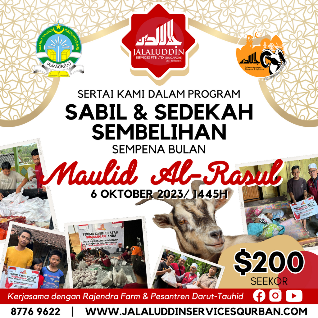 SABIL & SEDEKAH SEMBELIHAN KAMBING – JALALUDDIN SERVICES PTE LTD