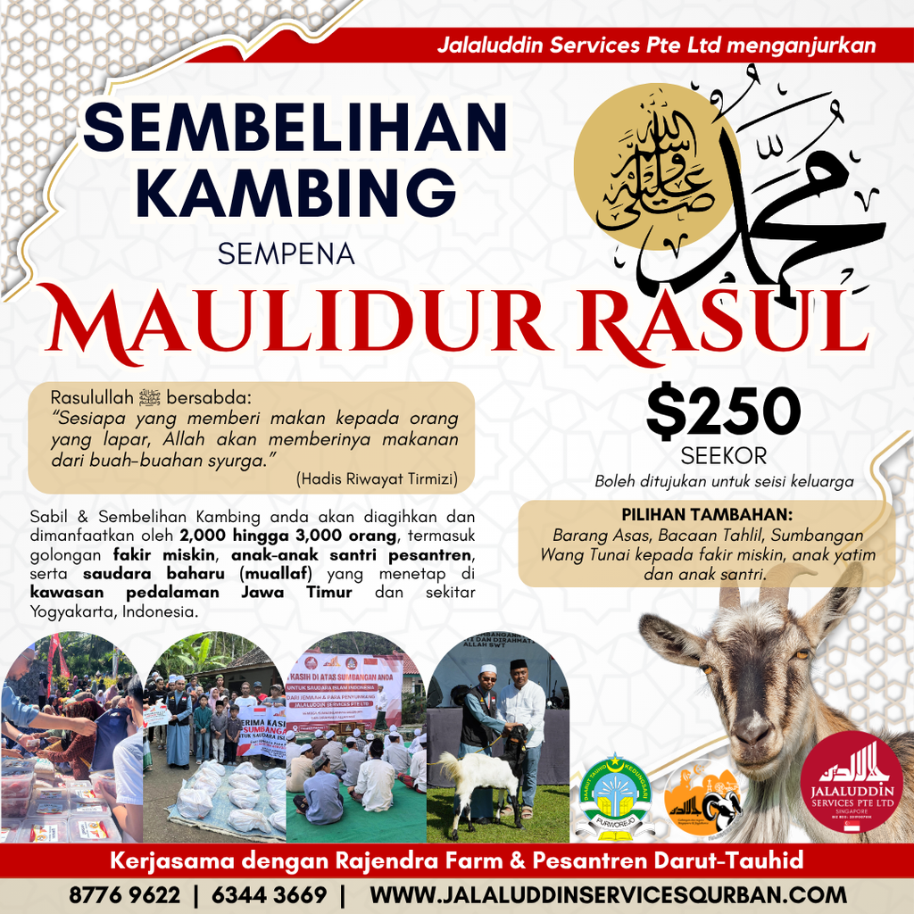 SEMBELIHAN KAMBING (SEMPENA MAULID) – JALALUDDIN SERVICES PTE LTD
